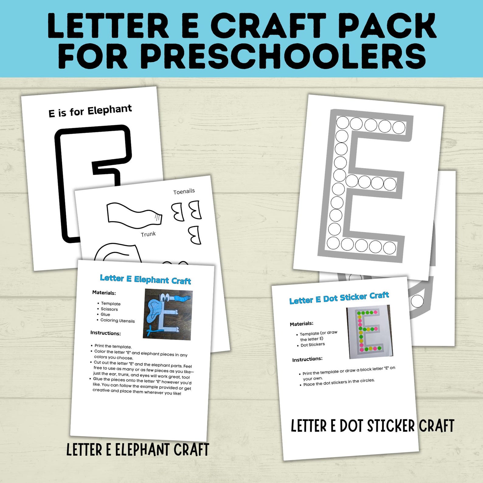 Letter E Crafts for Kids | Preschool Crafts | Alphabet Crafts | Toddler ...