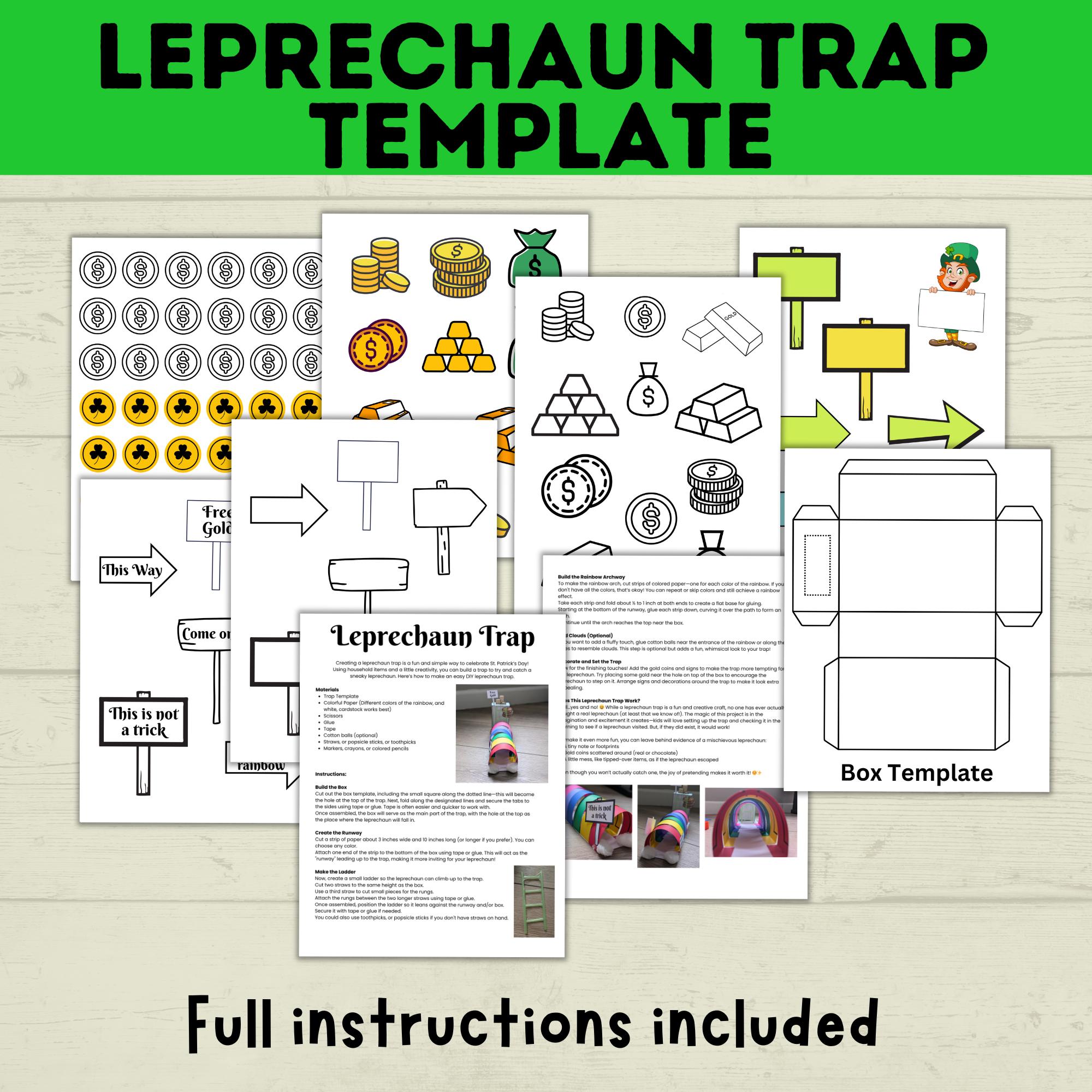 DIY Leprechaun Trap Kit Craft, St. Patrick's Day Activity, Saint Patty ...