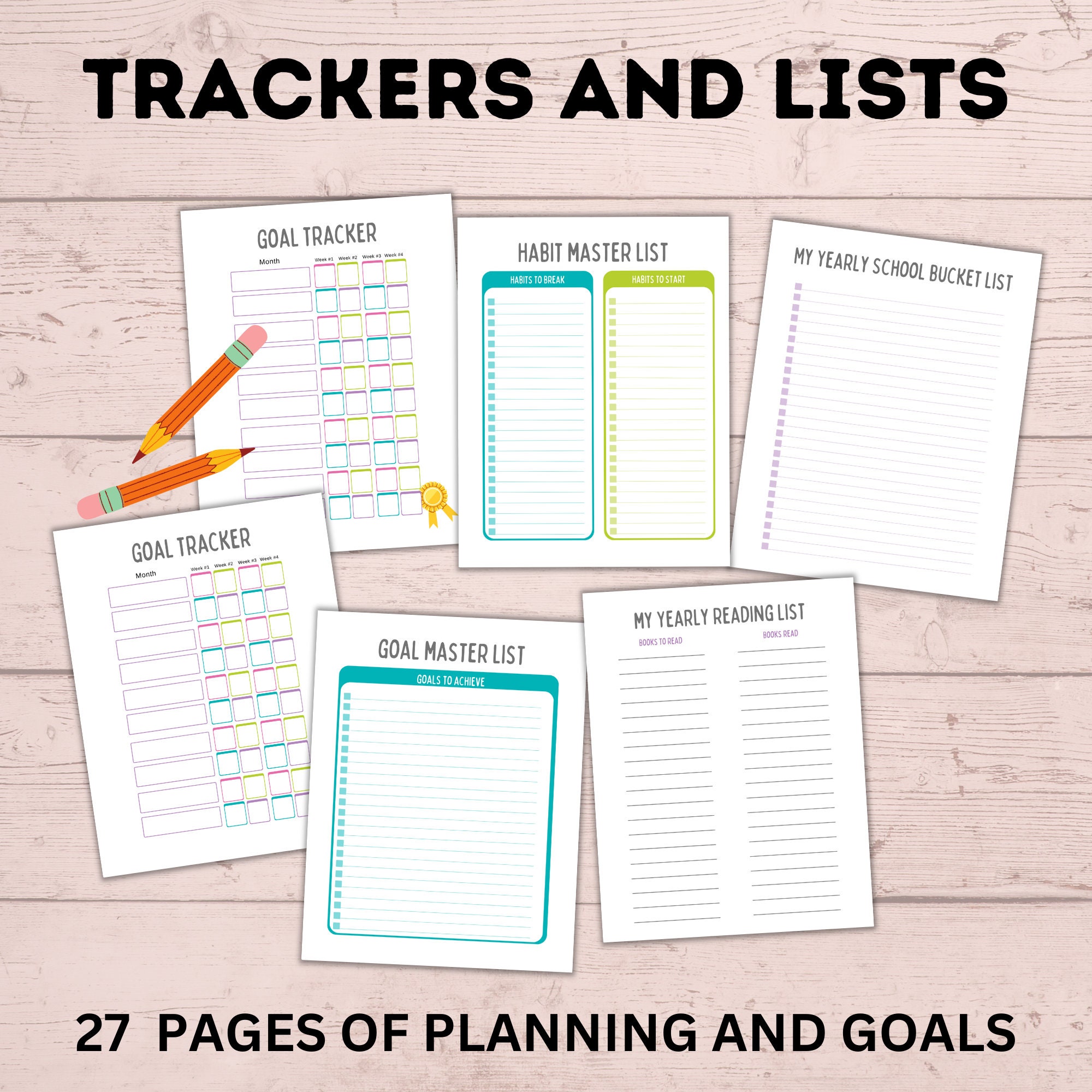 School Goal Planner for Kids | Kids Goals | Goals for Kids | Printables ...