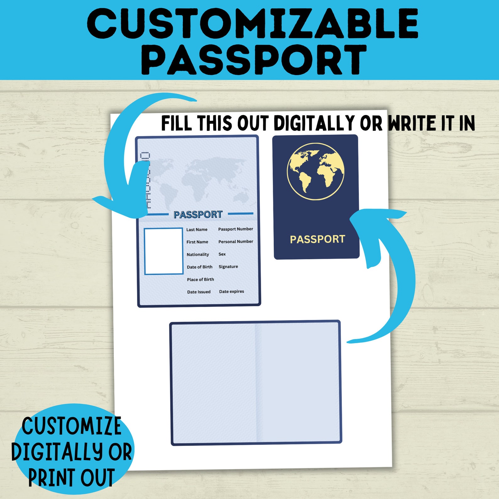 Customizable Passport | Design Your Own Passport | Passport Craft ...