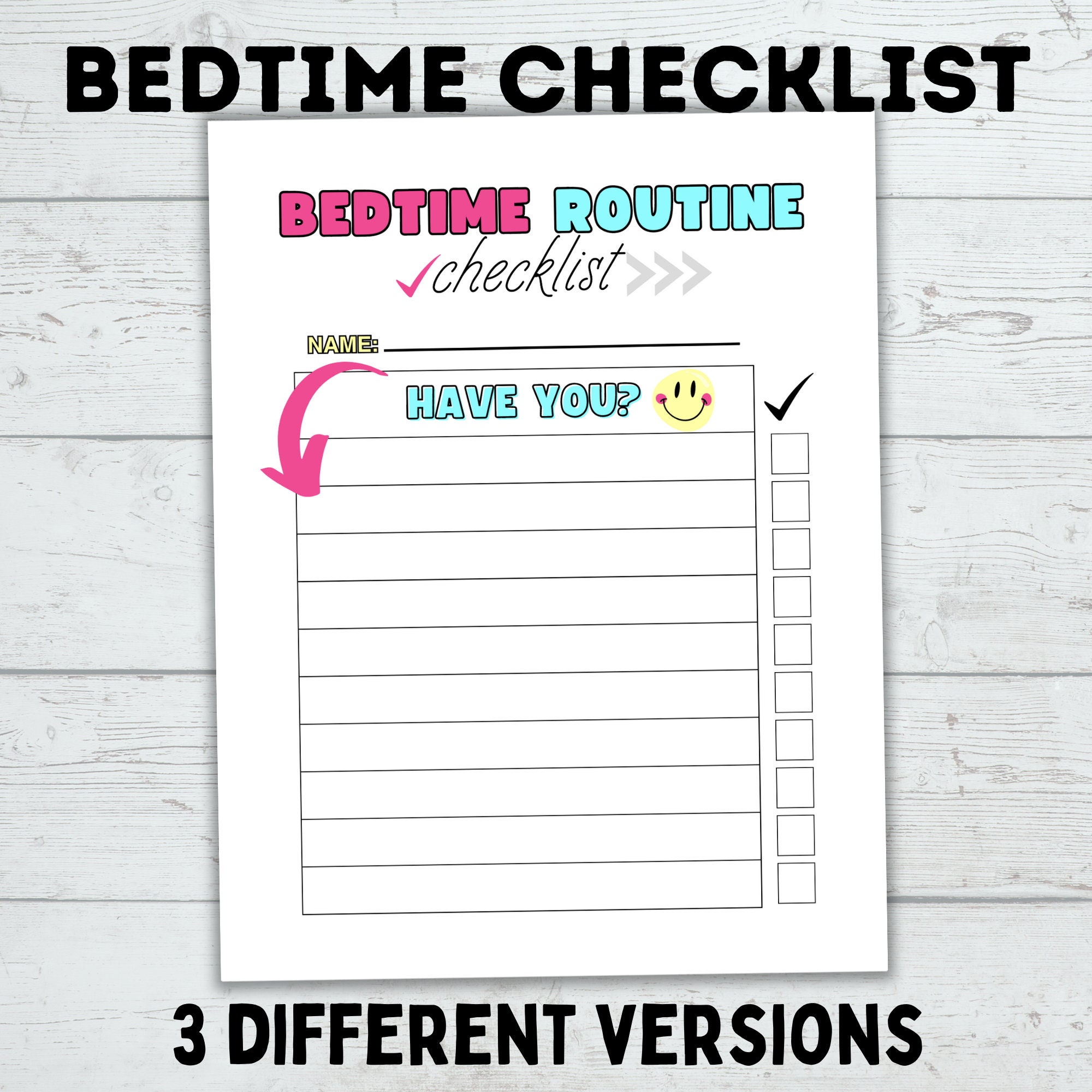 Daily Routine Checklist for Kids | Morning Routine Checklist | Bedtime ...