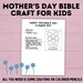 Mother's Day Craft for Kids | Bible Craft | Mother's Day Bible Craft ...