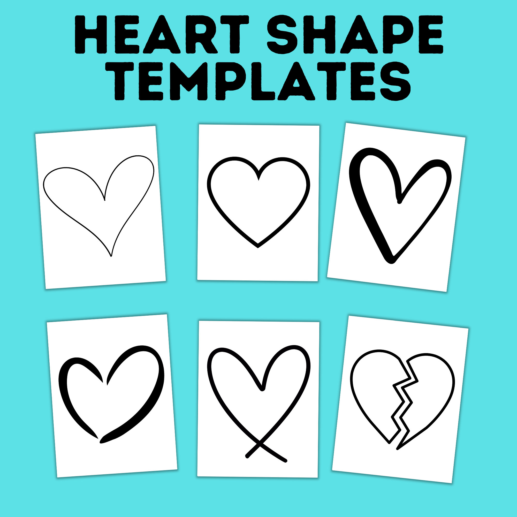 Heart Shape Template | Heart Shape Design | Craft Template | Kids ...