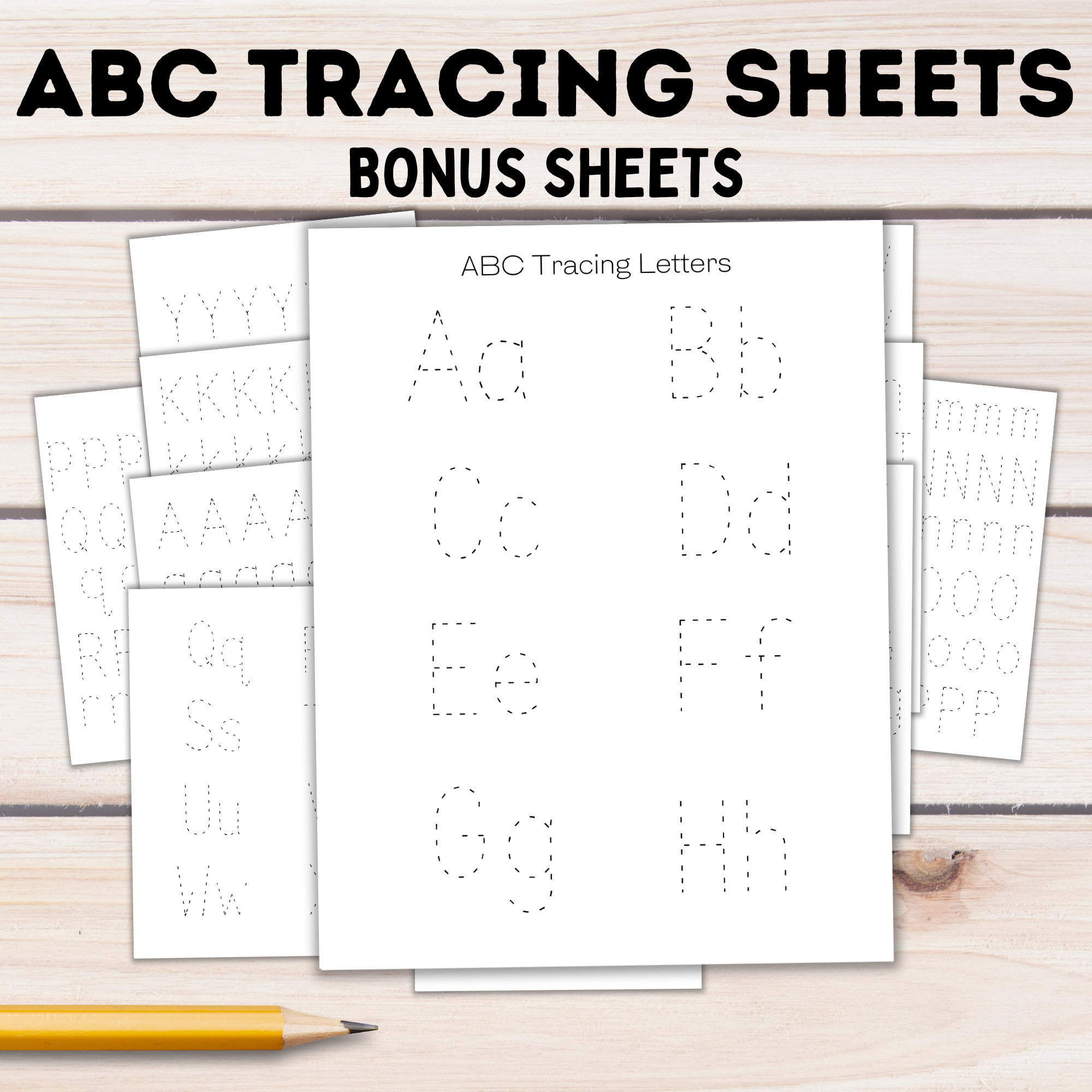 ABC Letter Tracing Preschool Worksheets ABC Practice Writing Letters ...