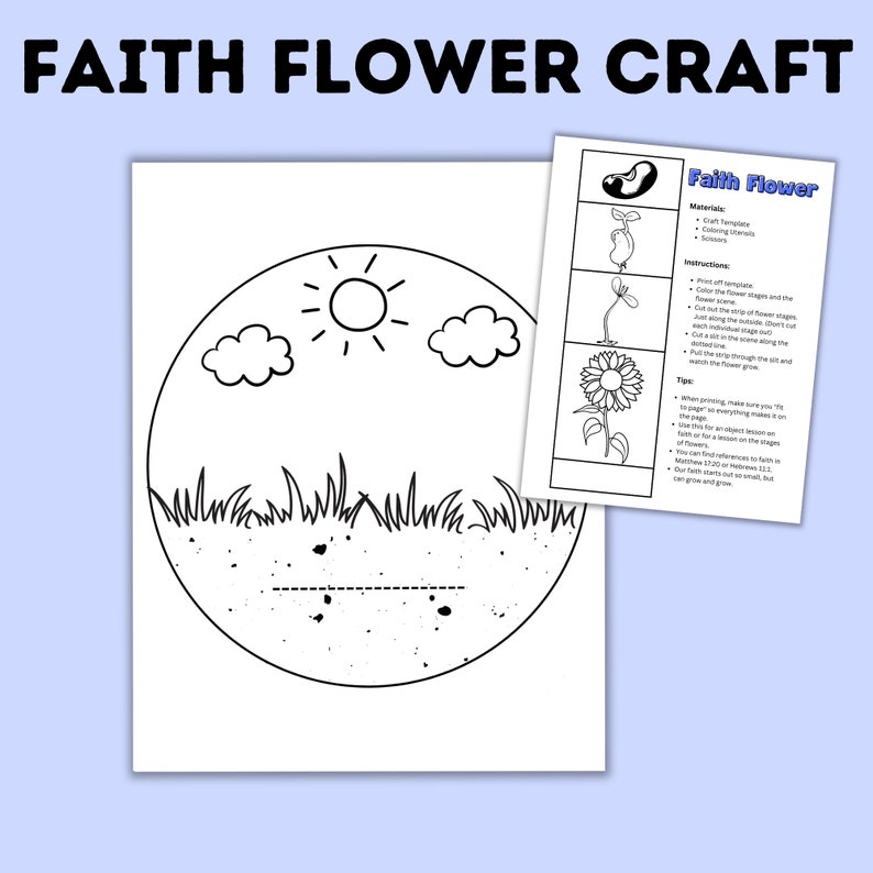 Faith Lesson | Sunday School Craft | Faith Flower Craft | Faith Sunday ...