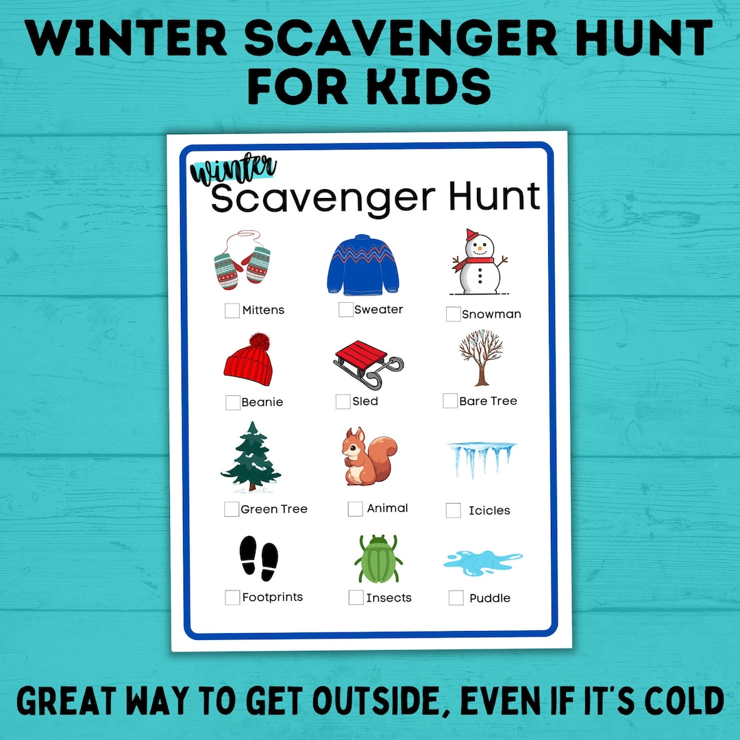 Winter Scavenger Hunt for Kids | Winter Activities | Kids Activities ...