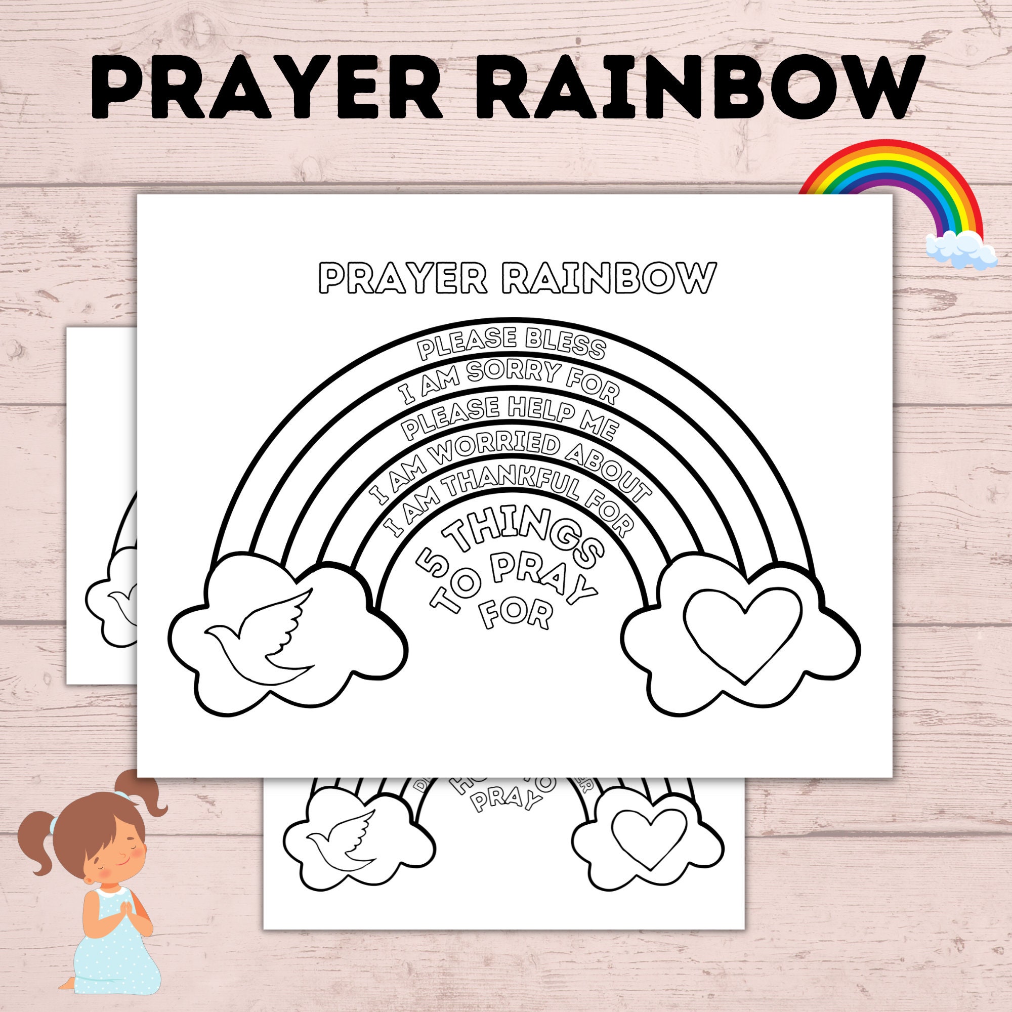 Prayer Rainbow | Prayer Craft | Prayer Activity | Prayer Worksheets ...