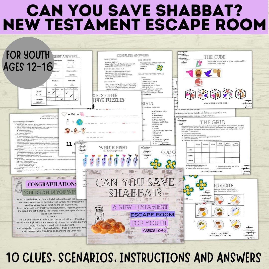 Bible Escape Room | New Testament Escape Room for Youth | Youth Games ...