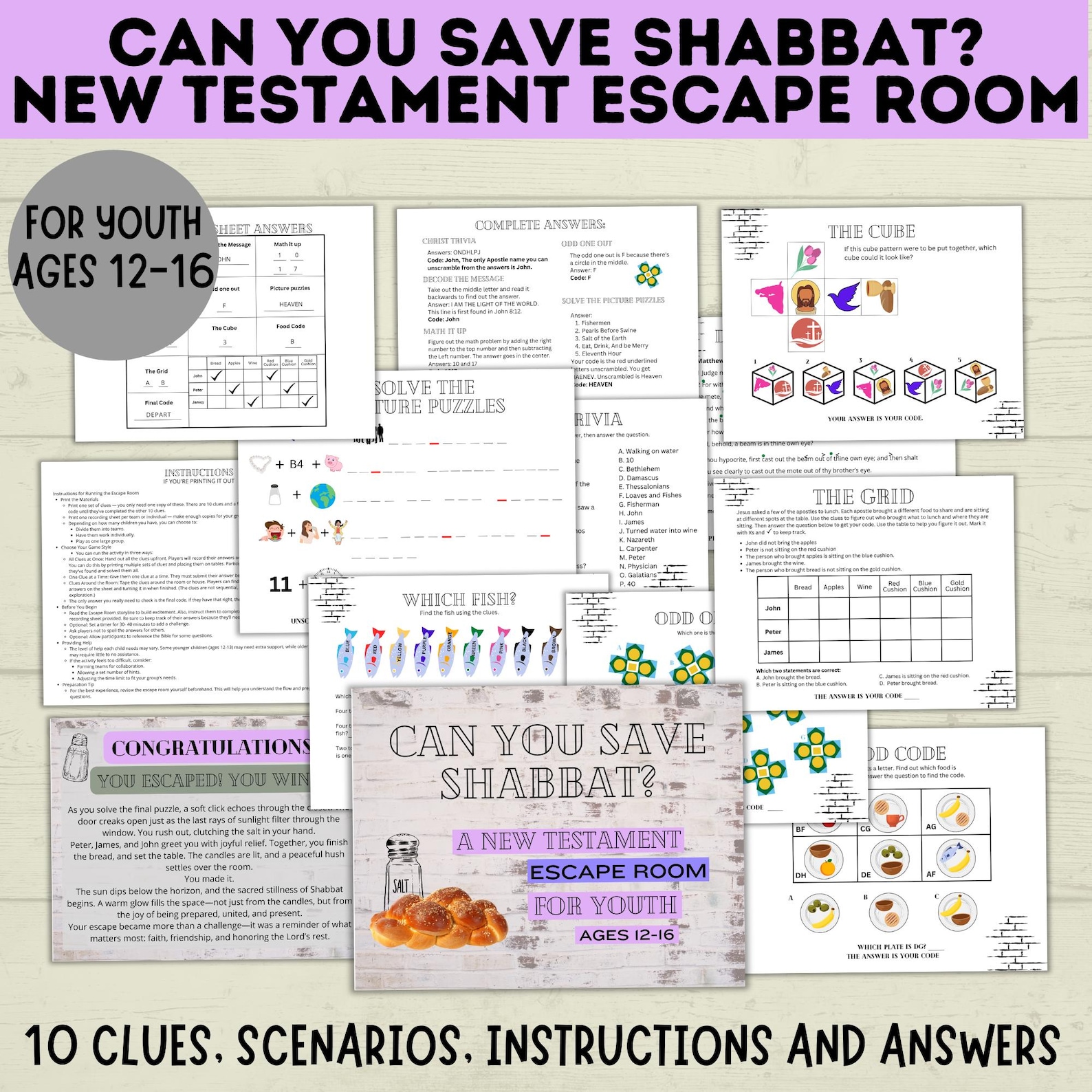 Bible Escape Room | New Testament Escape Room for Youth | Youth Games ...