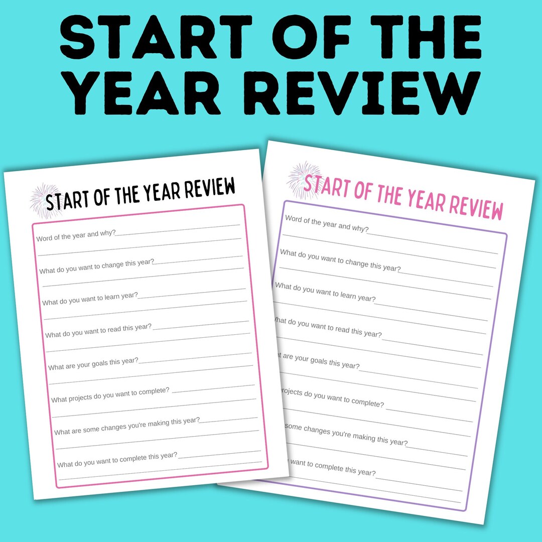 Start of the Year Review | New Year's Questions | New Year's Eve ...
