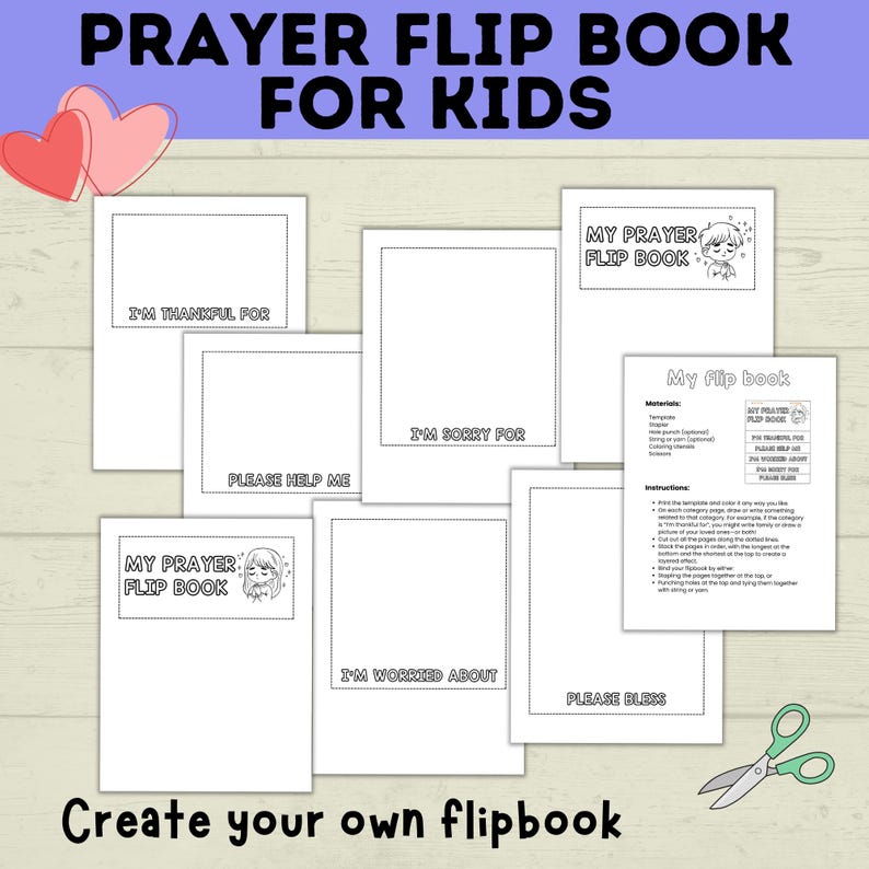 Prayer Craft | Prayer Flip Book | Prayer Activity | Prayer Printables ...