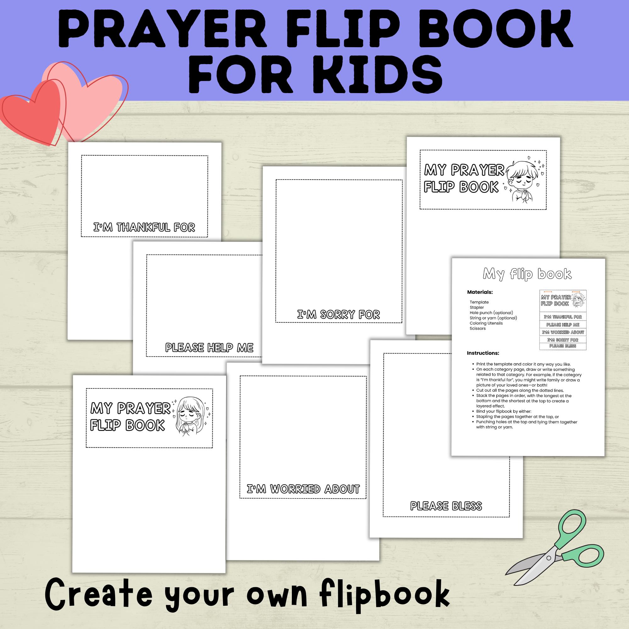Prayer Craft | Prayer Flip Book | Prayer Activity | Prayer Printables ...