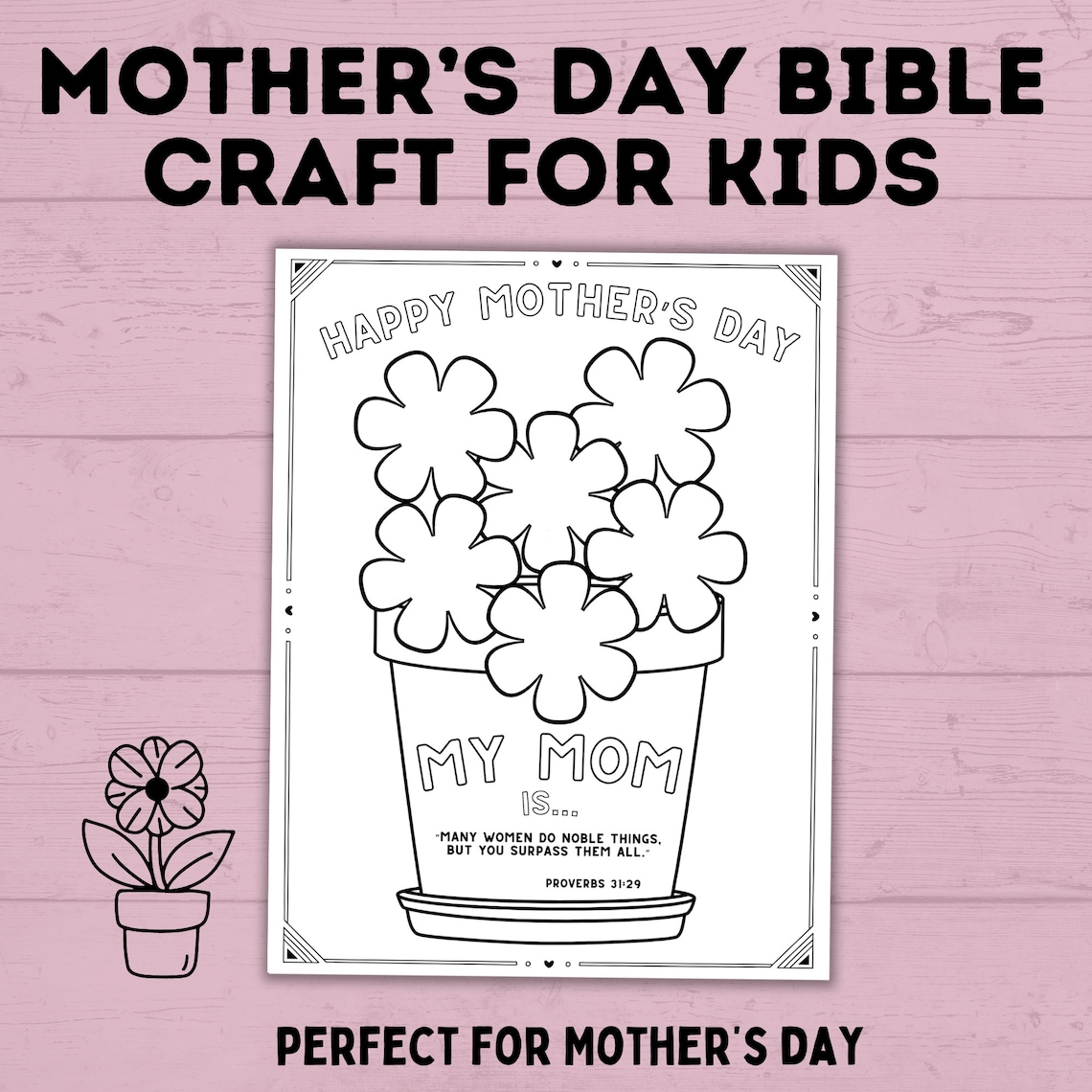 Mother's Day Craft for Kids | Bible Craft | Mother's Day Bible Craft ...