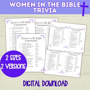 Women in the Bible Trivia Quiz | Bible Quiz | Bible Trivia | Trivia ...