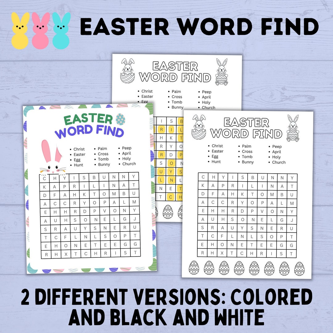 Easter Word Find for Kids | Easter Games| Easter Party | Easter ...