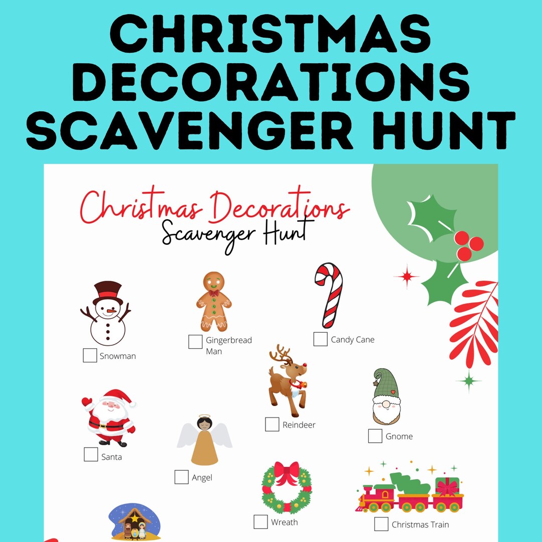 Christmas Decorations Scavenger Hunt | Christmas Games | Family Games ...