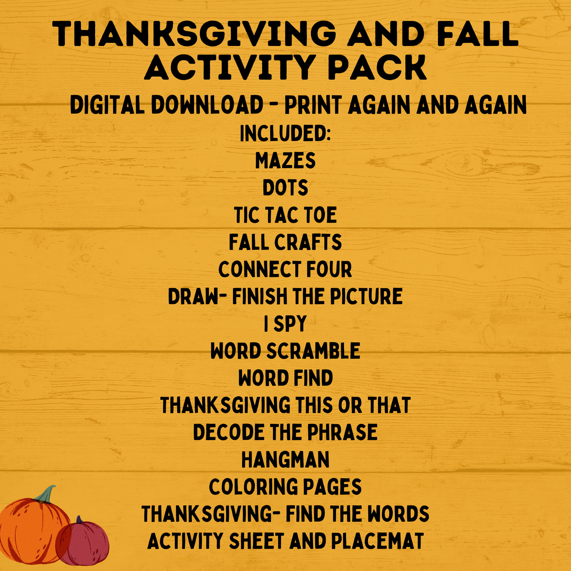Thanksgiving Activities for Kids | Thanksgiving Printable Fall Activity ...
