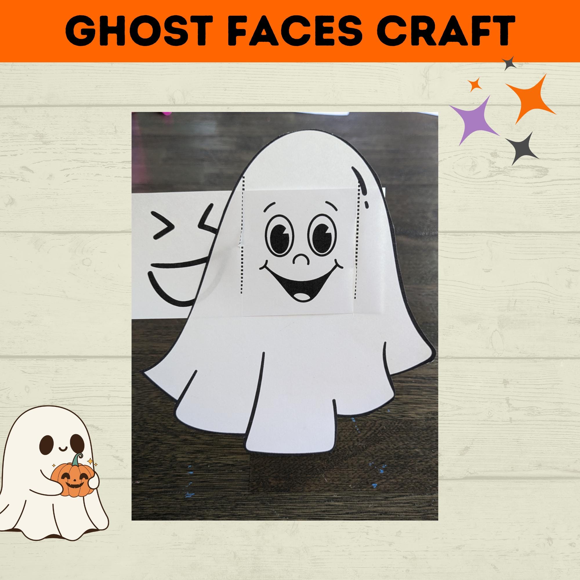 Ghost Craft | Ghost Faces Craft | Halloween Craft | Kids Craft | Craft ...