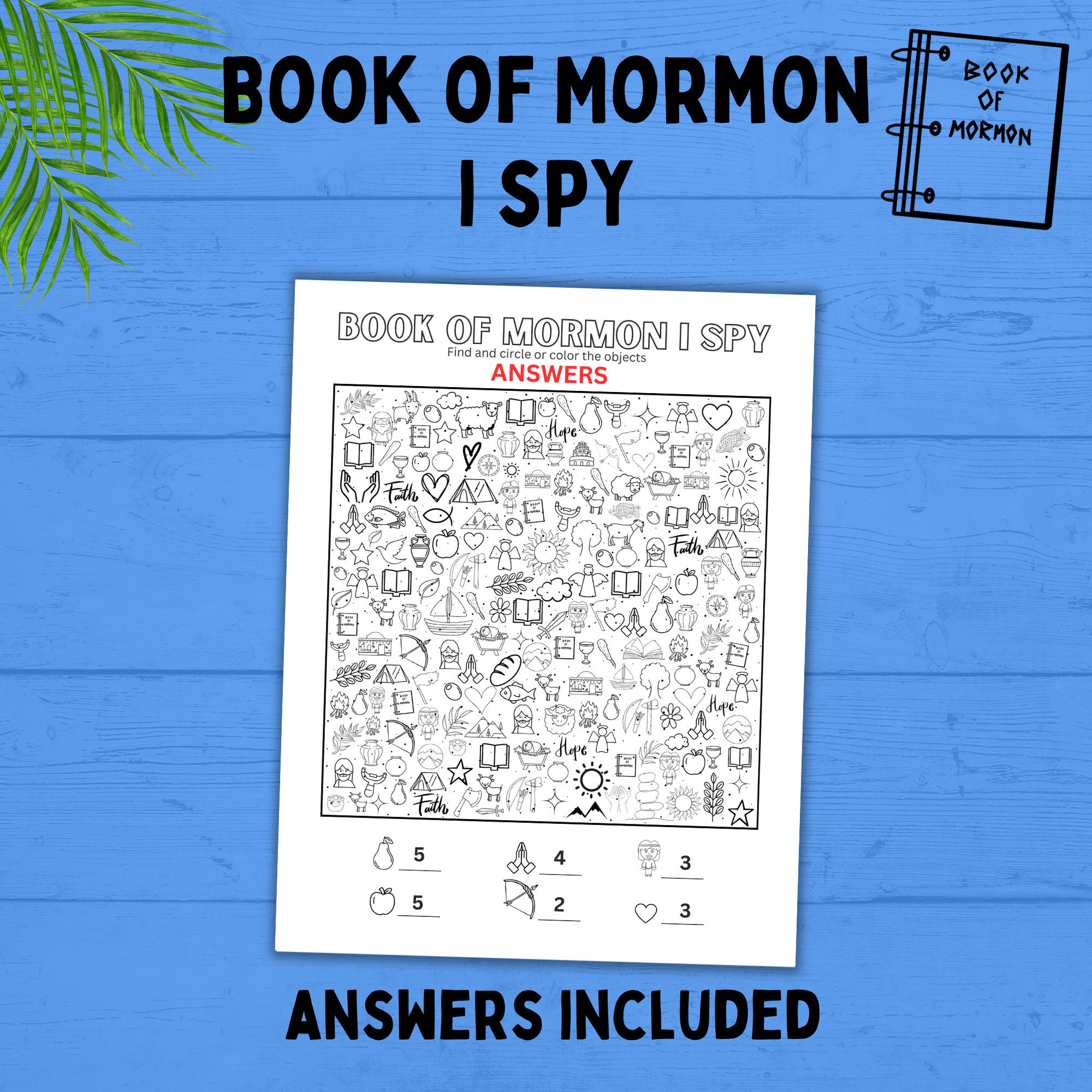 Book of Mormon I Spy for Kids | I Spy | Kids Activities | Kids ...