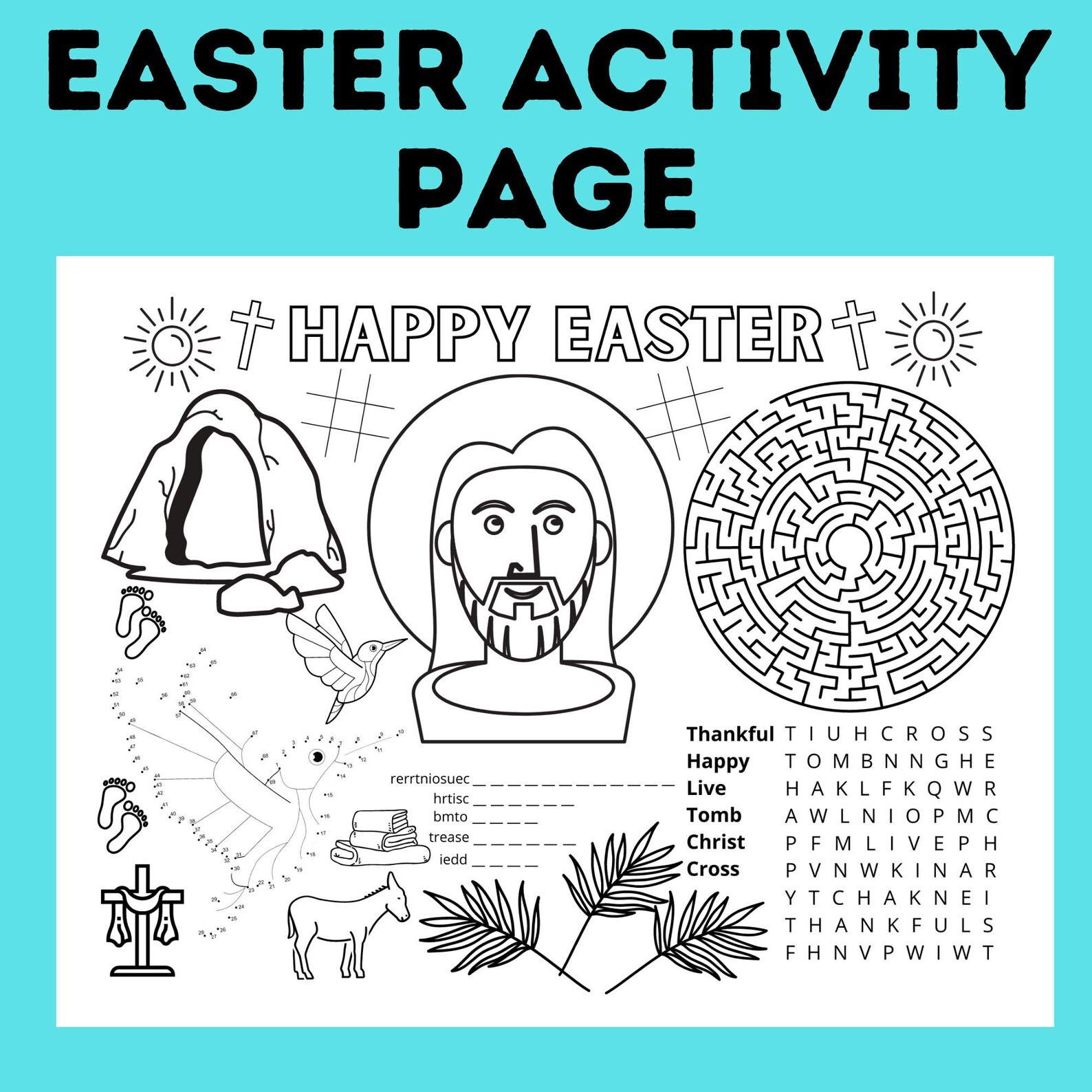 Easter for Kids | Easter Activity Page About Christ | Christ Activity ...