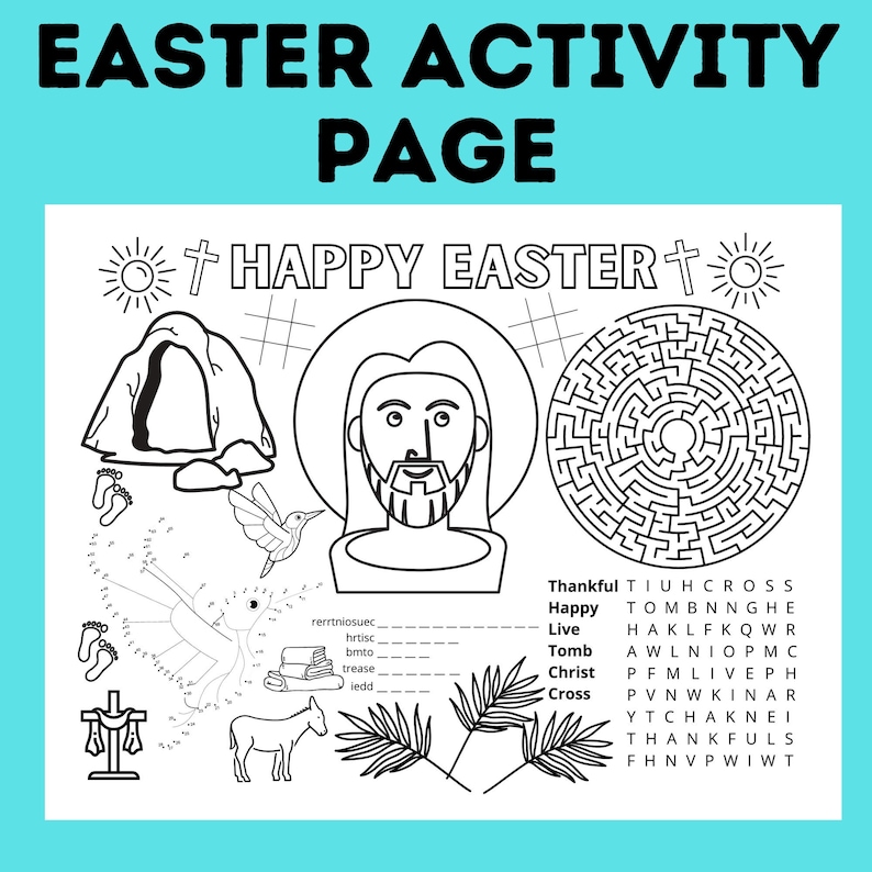 Easter for Kids | Easter Activity Page About Christ | Christ Activity ...