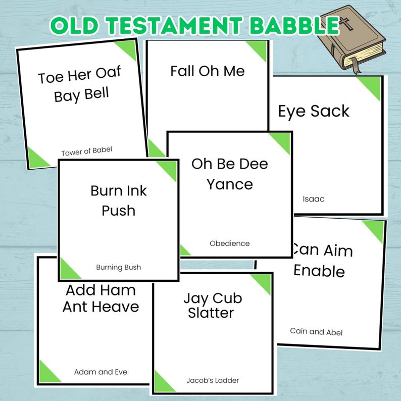 Old Testament Bible Church Game, Teen Youth Group Game, Come Follow Me ...