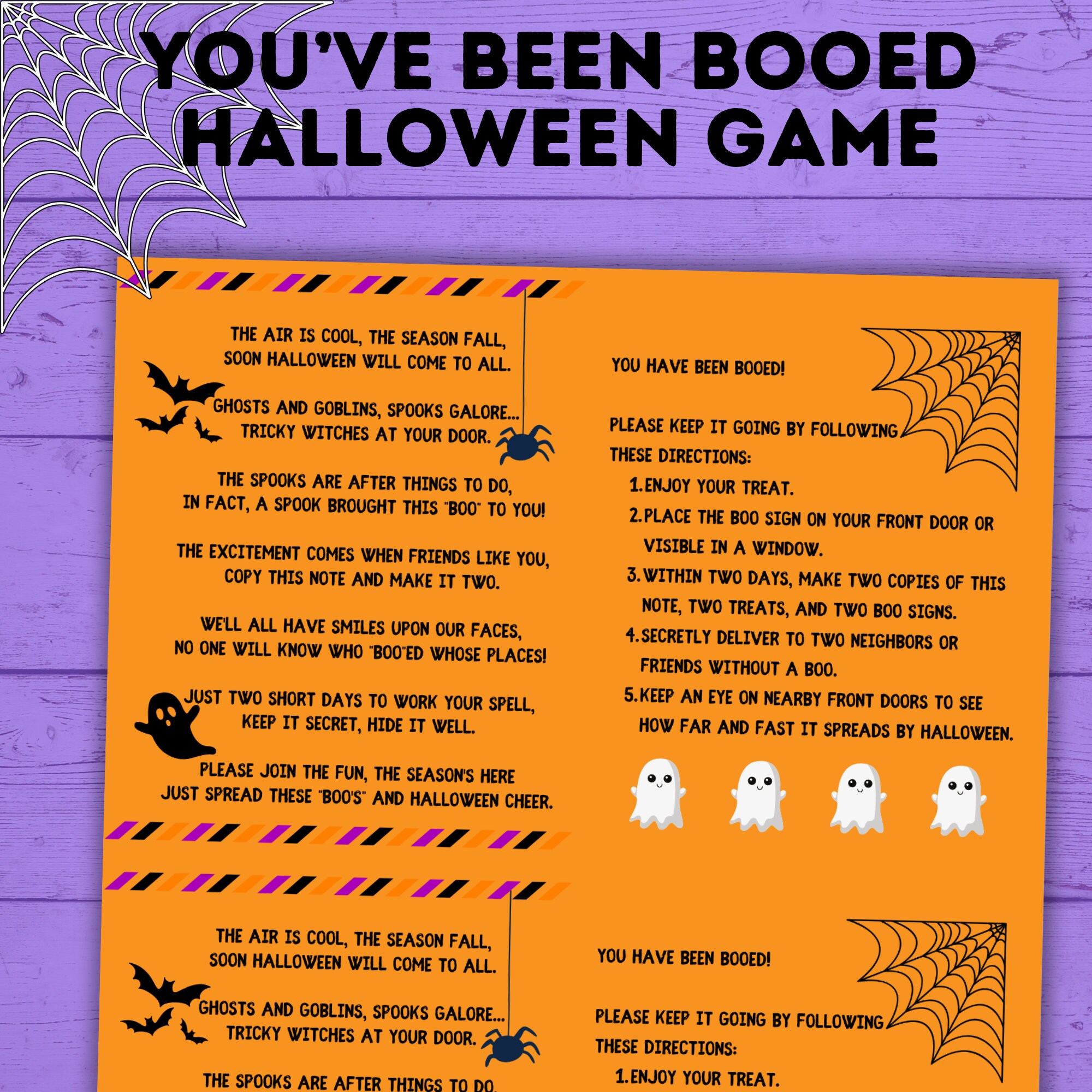 You've Been Booed Halloween Game Halloween Printables Halloween Party ...