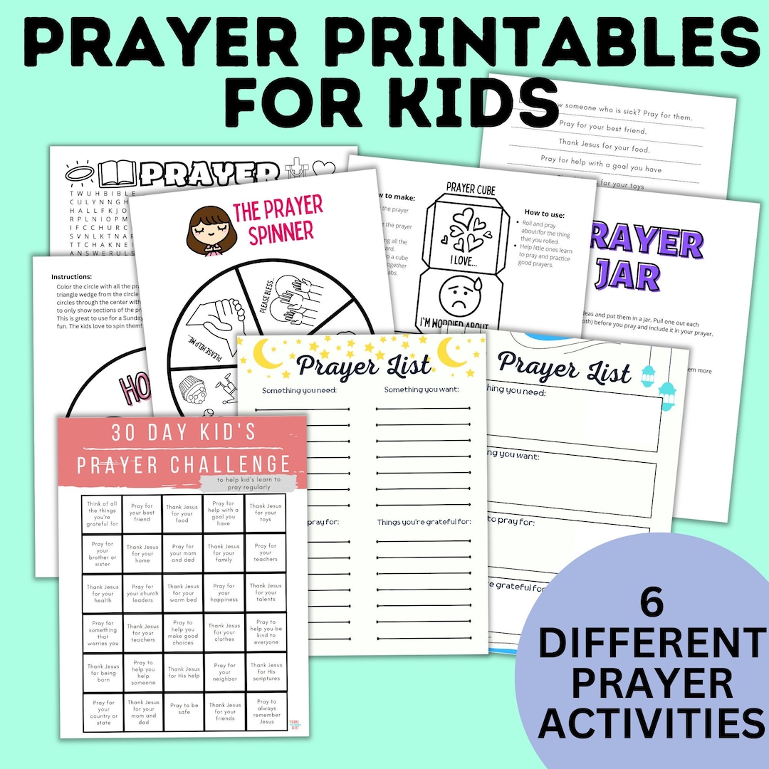 Prayer Printable for Kids | Prayer Cube | Prayer Prompts | Prayer Guide ...