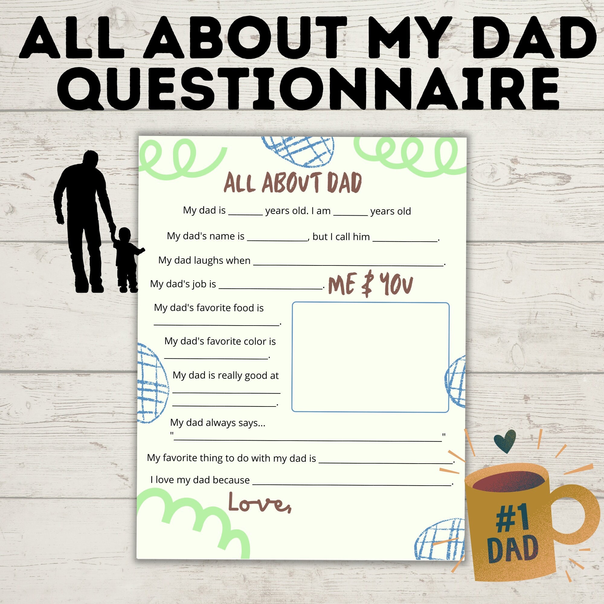 Father's Day | Father's Day Questionnaire for Kids | Father's Day Gifts ...