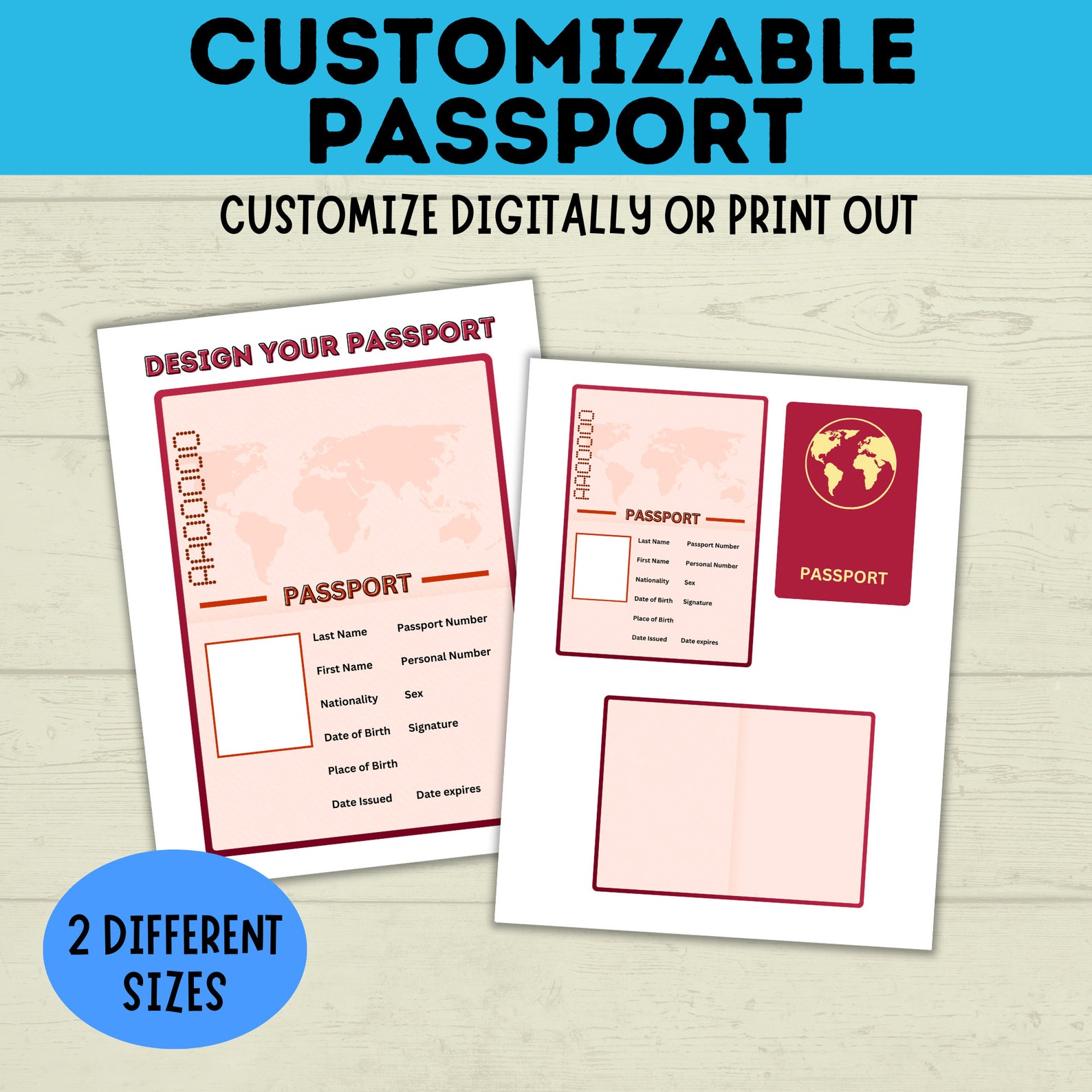 Customizable Passport | Design Your Own Passport | Passport Craft ...