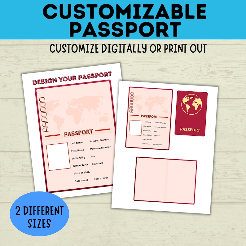Customizable Passport | Design Your Own Passport | Passport Craft ...