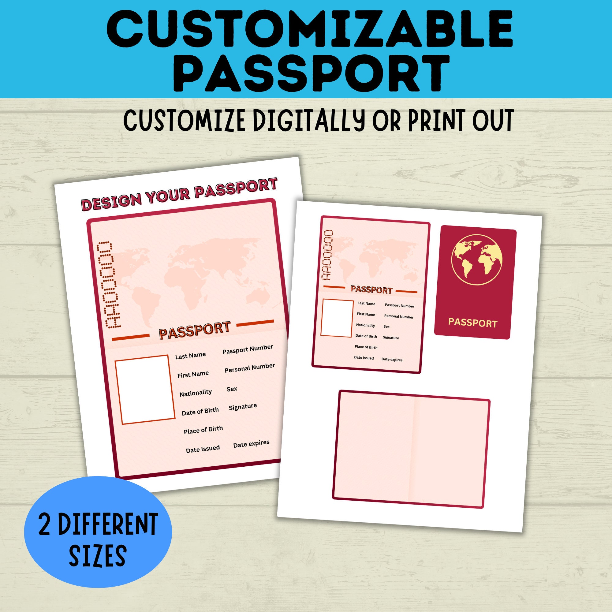 Customizable Passport | Design Your Own Passport | Passport Craft ...