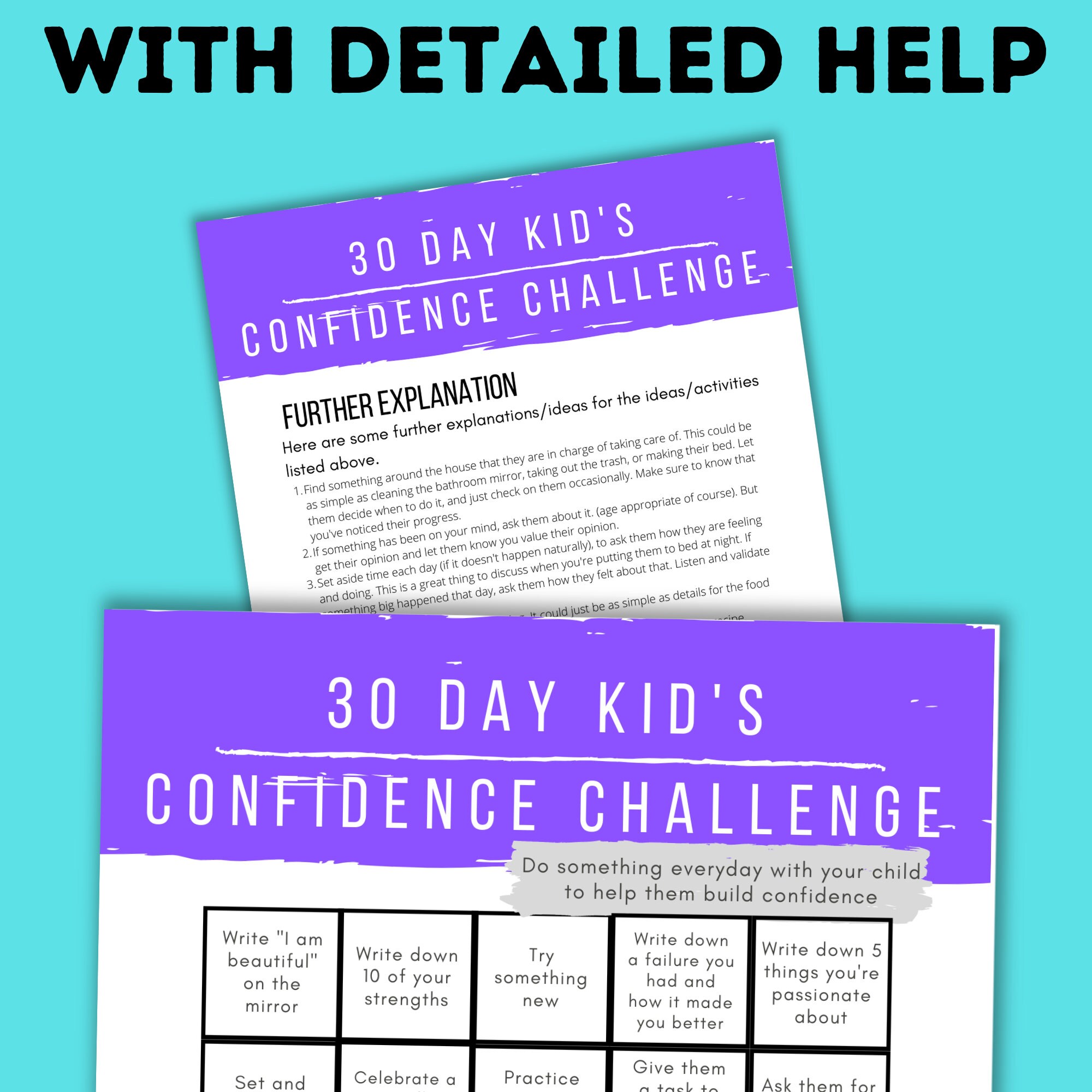 30 Day Confidence Challenge for Kids | Kids Activities | Self Esteem ...