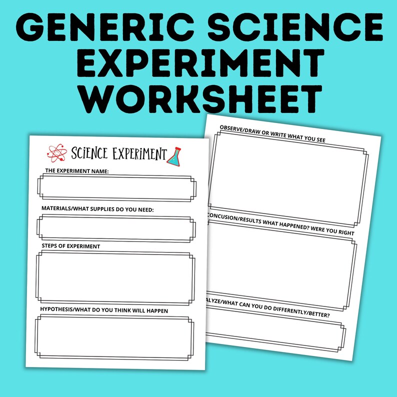 Science Worksheet | Science Experiment Worksheet | STEM Activity ...