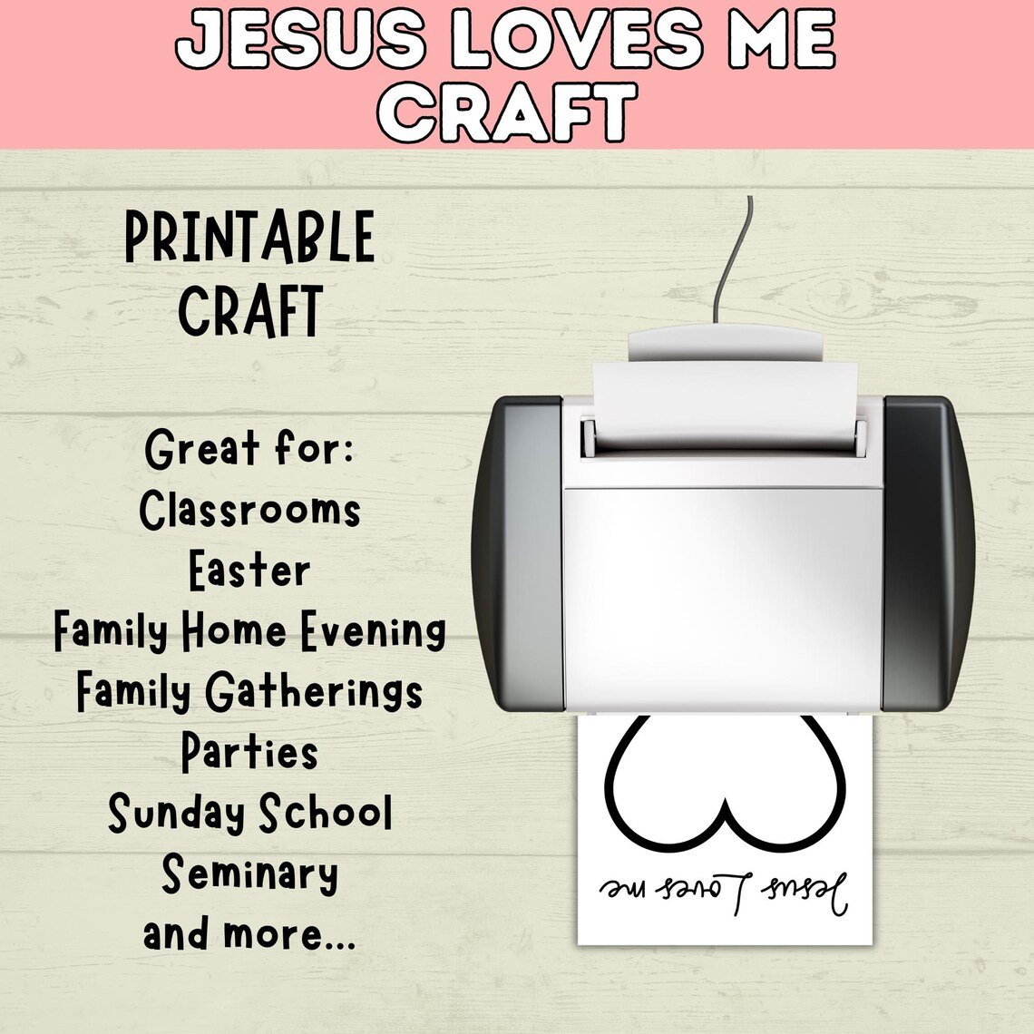 Jesus Loves You Craft | Jesus | Craft | Kids Craft Template | Toddler ...