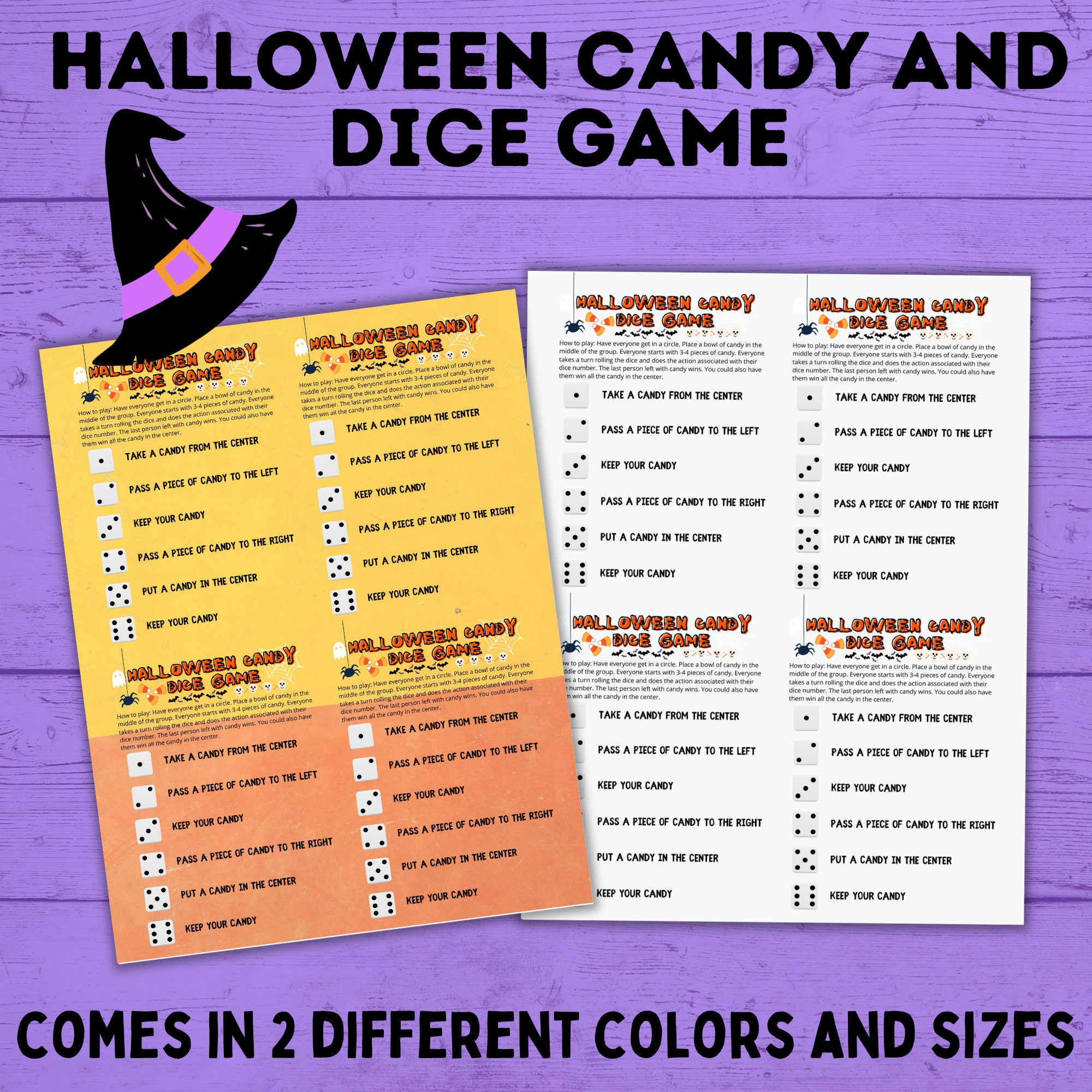 Halloween Candy Dice Game for Kids and Family | Halloween Game ...