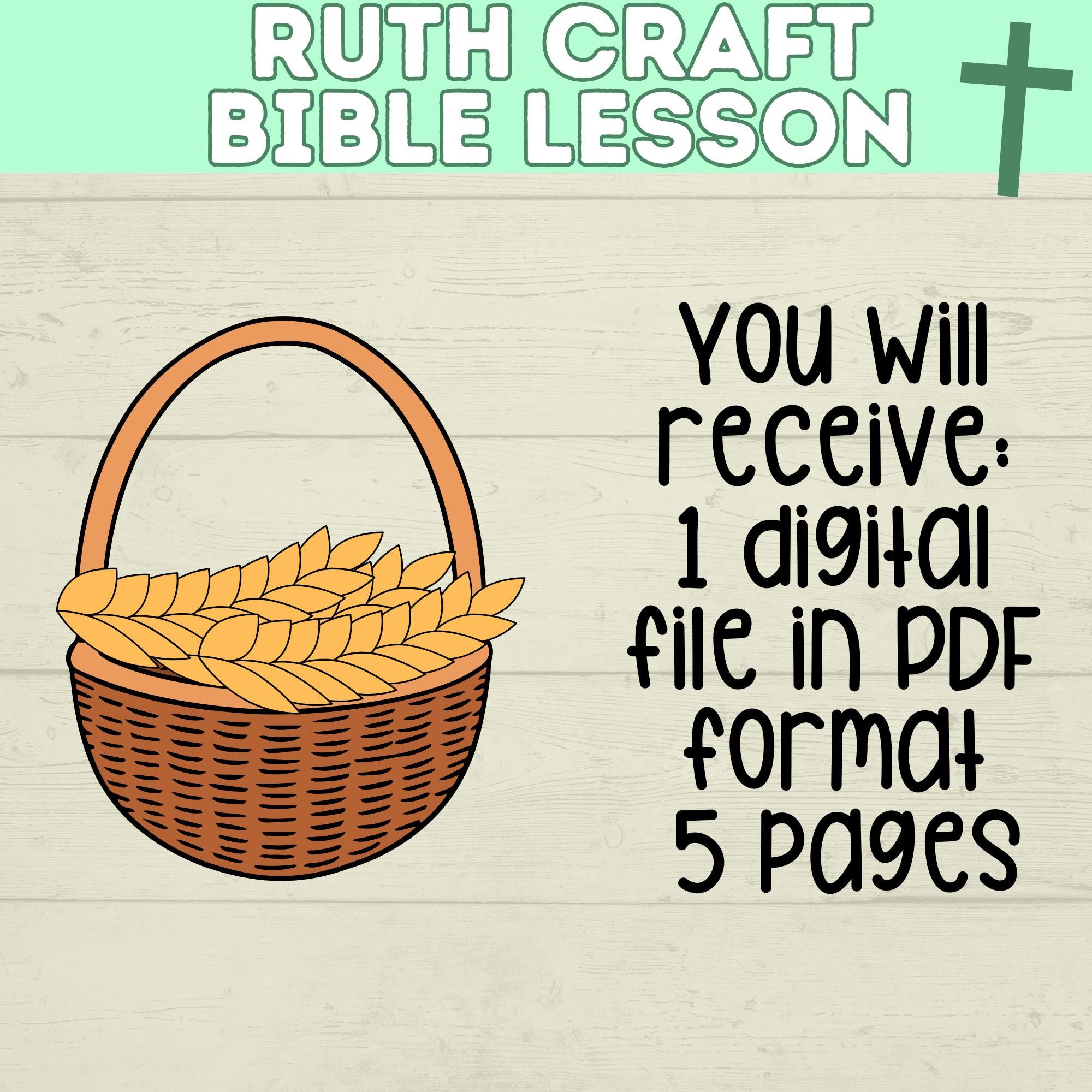 Ruth and Naomi Bible Character Lesson Activity Page Kids, Sunday School ...