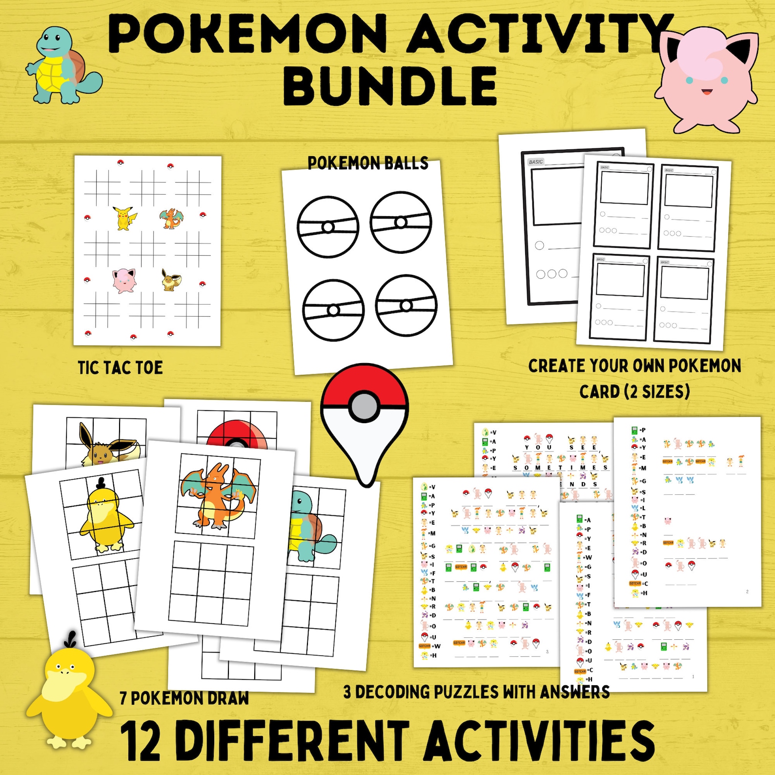 Pokemon Activity Bundle for Kids | Pokemon Printables | Pokemon Party ...
