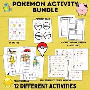 Pokemon Activity Bundle for Kids | Pokemon Printables | Pokemon Party ...