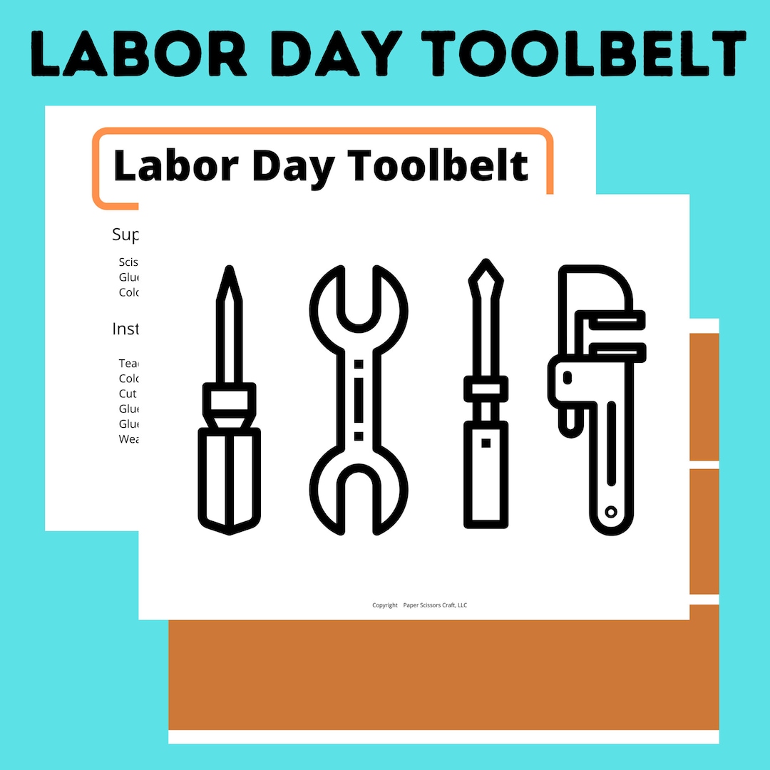 Labor Day Craft | Labor Day Activities | Tool Belt Craft | Kids Craft ...