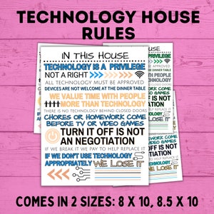 Technology Rules | Screen Time Rules | in This House Technology Rules ...