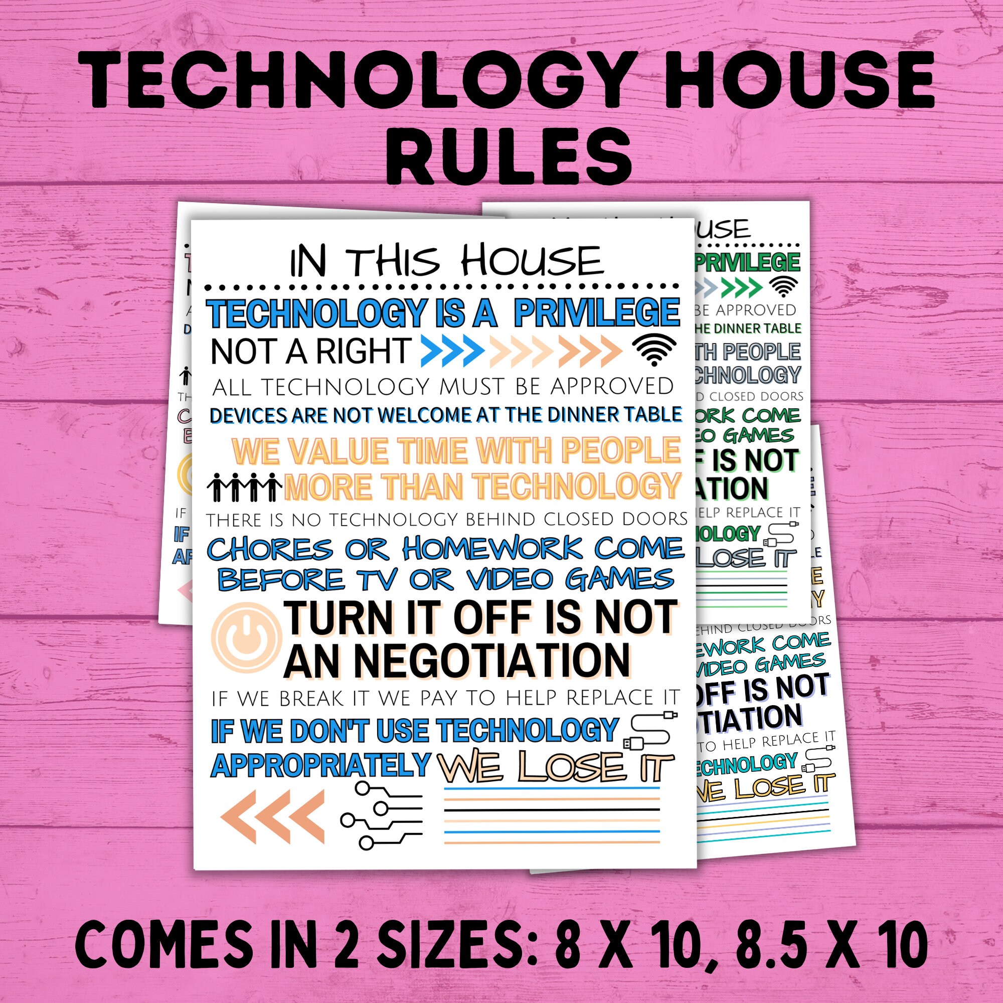Technology Rules | Screen Time Rules | in This House Technology Rules ...