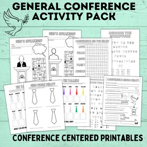General Conference Activity Pack for Kids | Activity Pages for Kids ...