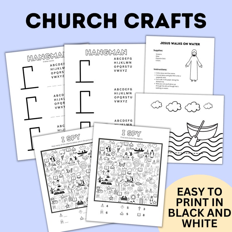 Sunday School Activity Fun Pack Sunday School Printables - Etsy