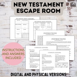 Bible Escape Room | New Testament Escape Room for Youth | Youth Games ...