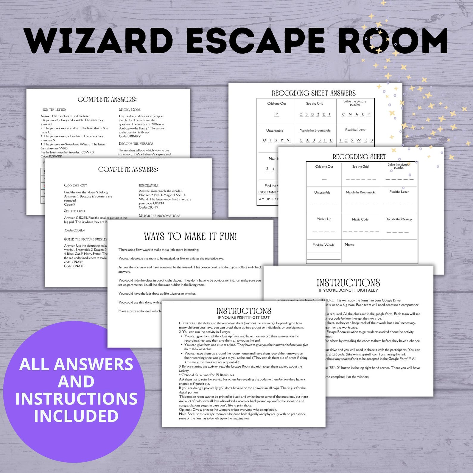 Wizard Escape Room for Kids 8-13 | Kids Escape Room | Digital Escape ...
