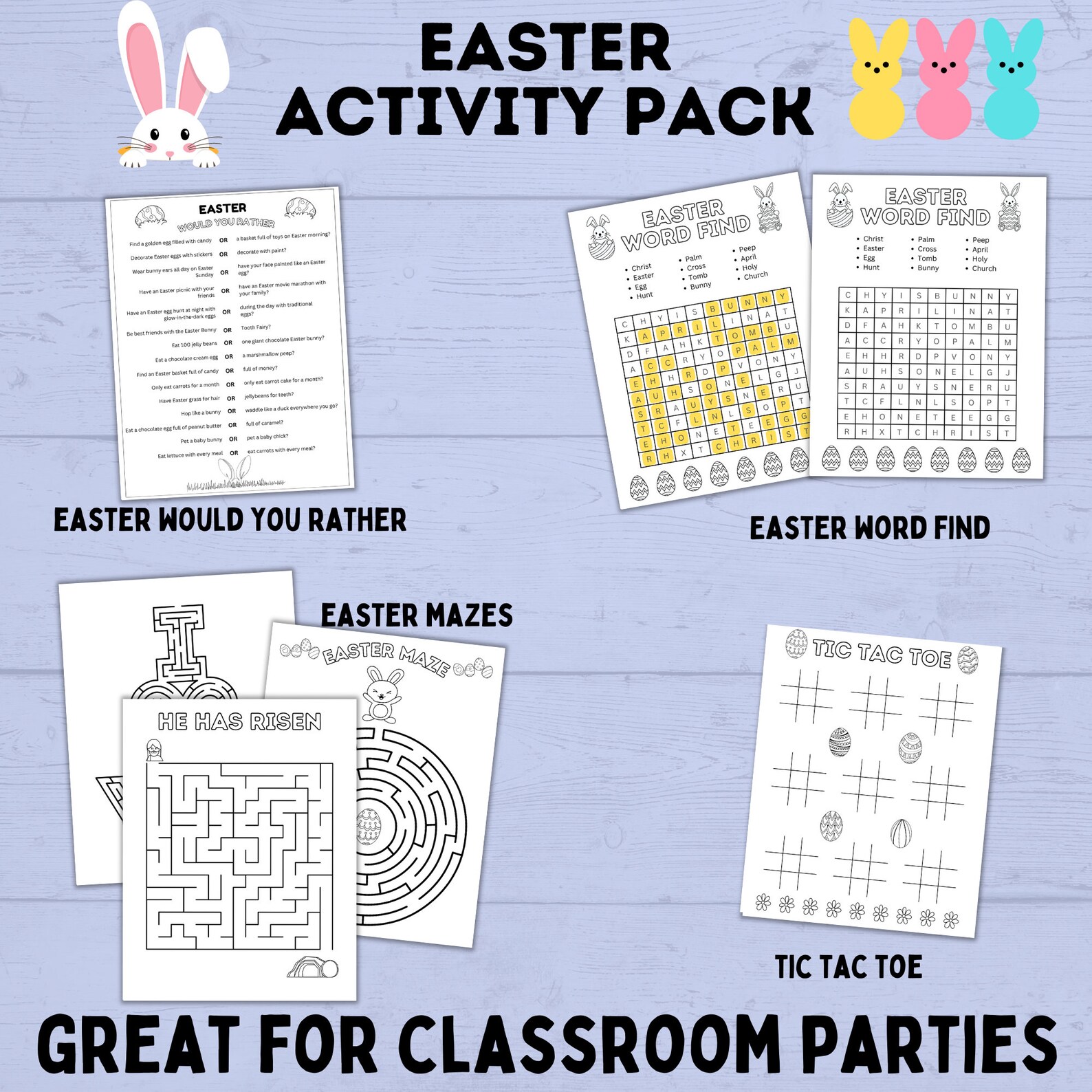 Easter Activity Pack for Kids Easter Printables Easter Activities ...