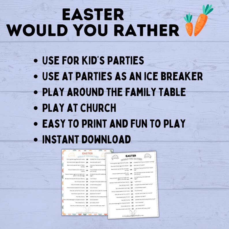 Easter Would You Rather for Kids | Easter Activities | Easter ...