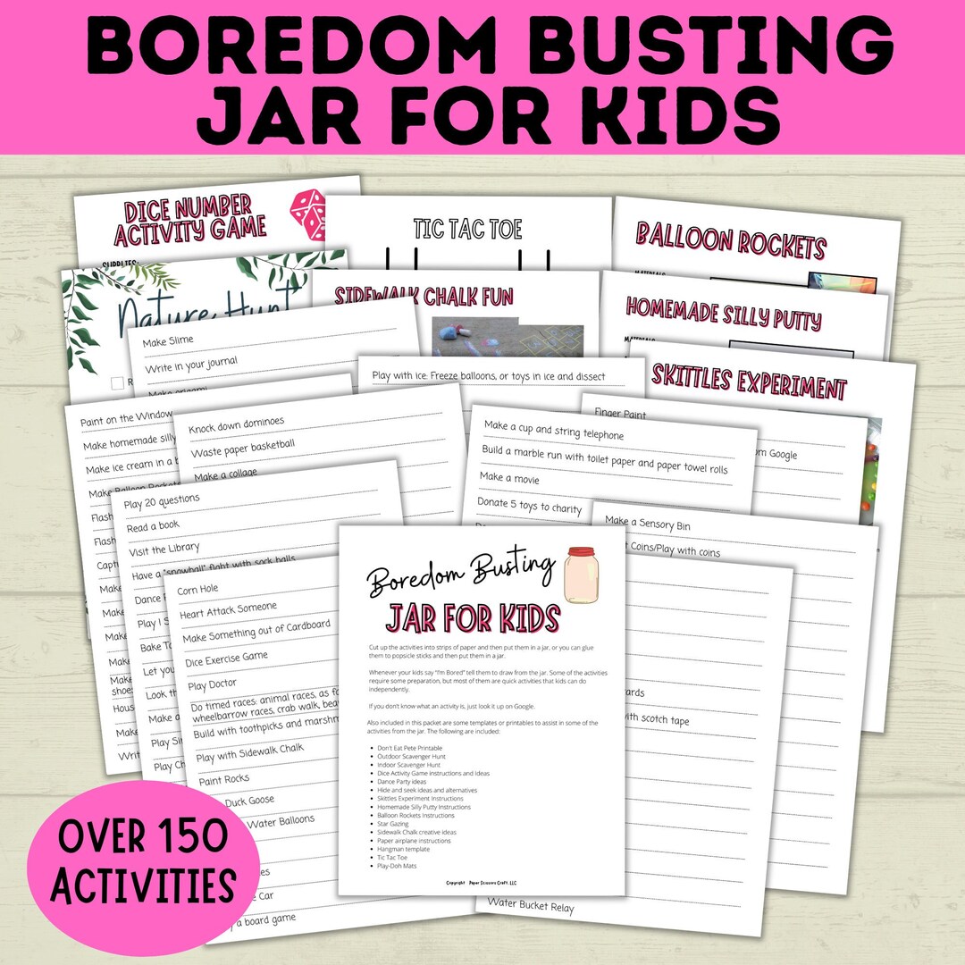 Kids Boredom-busting Jar | Kids Activities | Kids Printable | Summer ...
