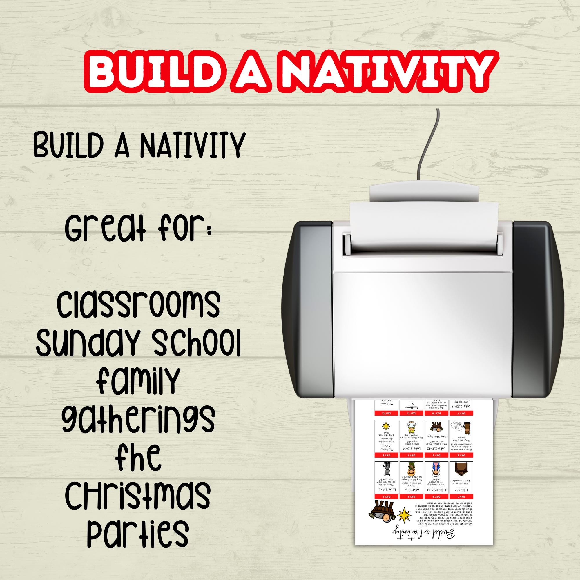 Build a Nativity Scene Activity Printable for Kids, Christmas ...